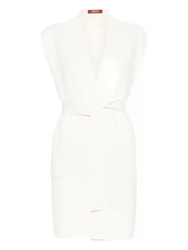 Max Mara Belted Gilet - White
