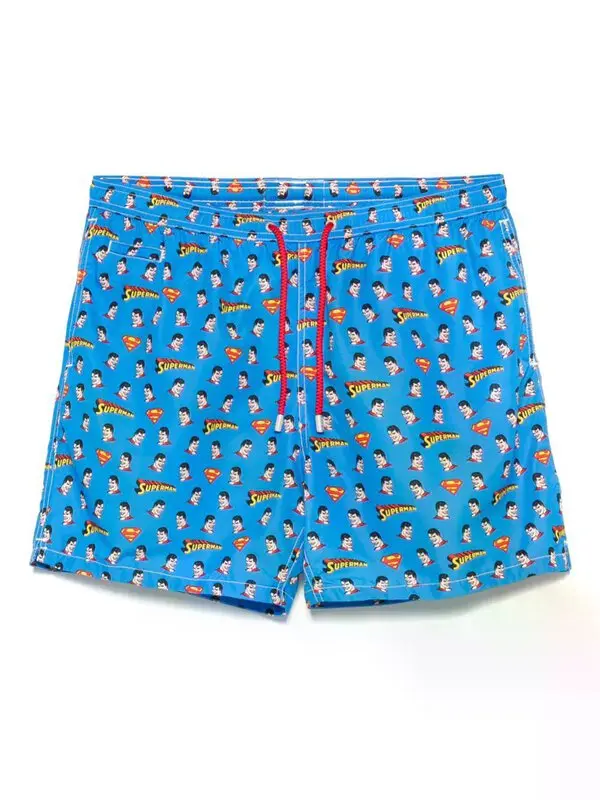 MC2 SAINT BARTH Graphic-print Swim Shorts - Blue