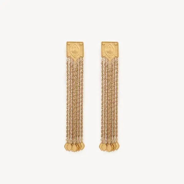 Chloé Amulet Dangle Earrings - Gold