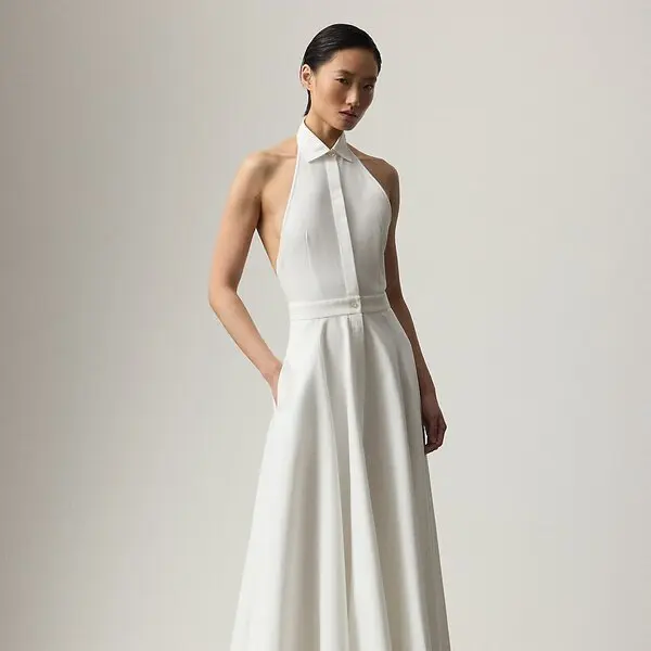 Ralph Lauren Eldred Cotton Piqué Day Dress - White