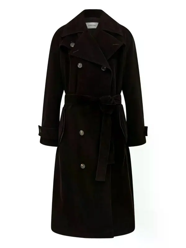 FERRAGAMO Corduroy Trench - Brown