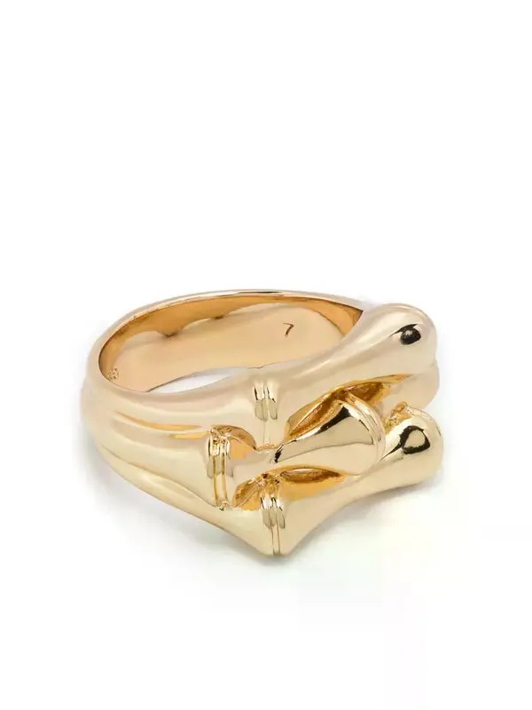 Eddie Borgo Bambu Signet Ring - Gold