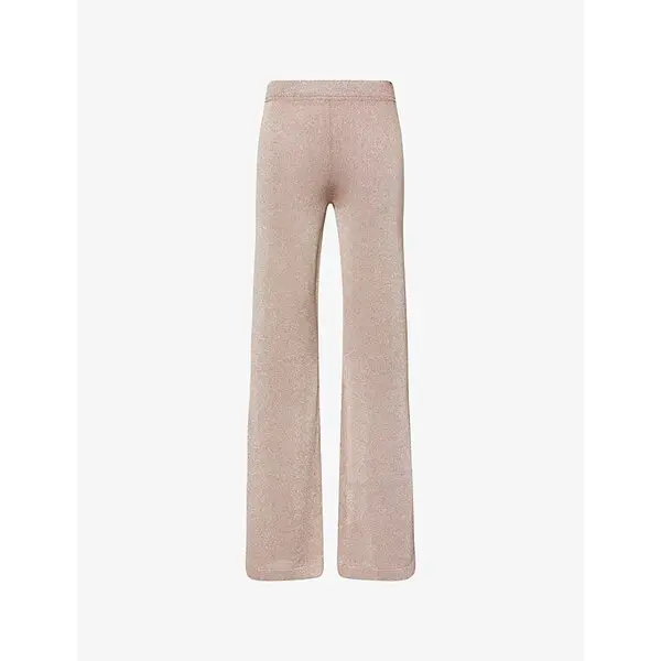 Missoni Flared Metallic-weave Knitted Trousers