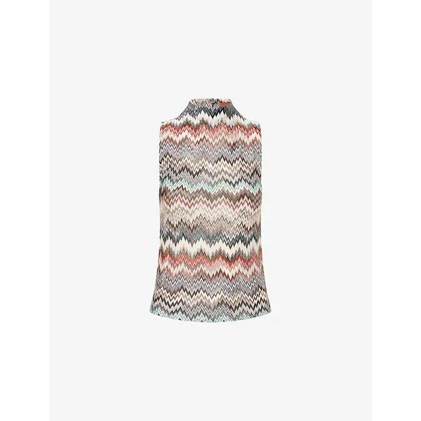 Missoni Chevron Flared Knitted Top