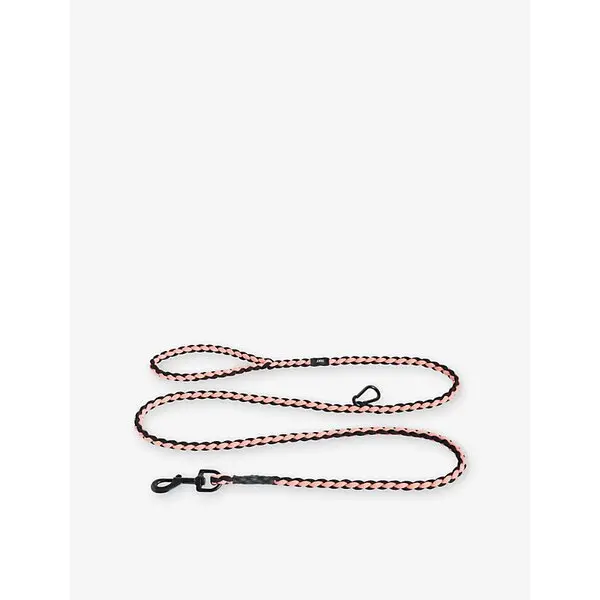 HAY Braided Woven Dog Leash - Pink And Black