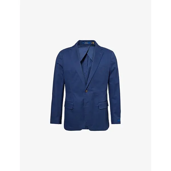 Ralph Lauren Regular-fit Notch-lapels Stretch-cotton Blazer - Rustic Navy