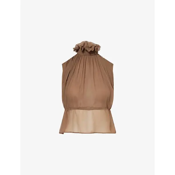 OUDE WAAG Silk Open-back Top