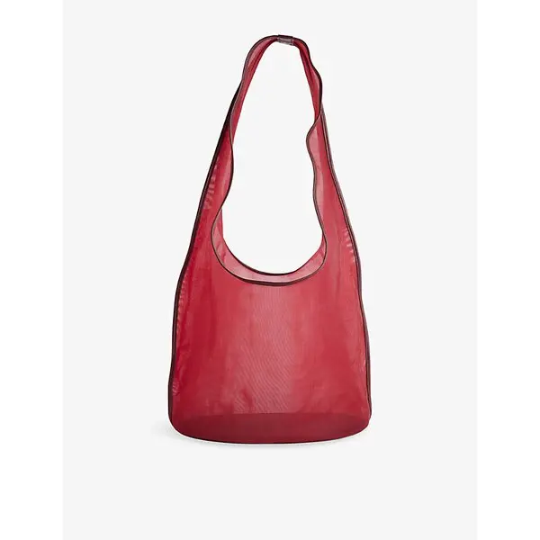 Dear Frances Sacchetto Medium Mesh Shoulder Bag - Bordeaux