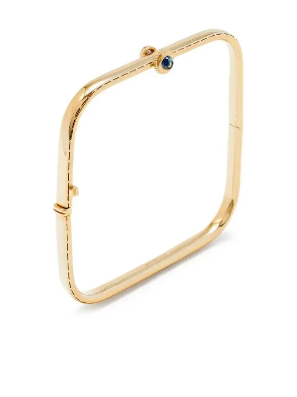 Yvonne Léon 9kt Yellow Diamond And Sapphire Gousset Bracelet - Gold