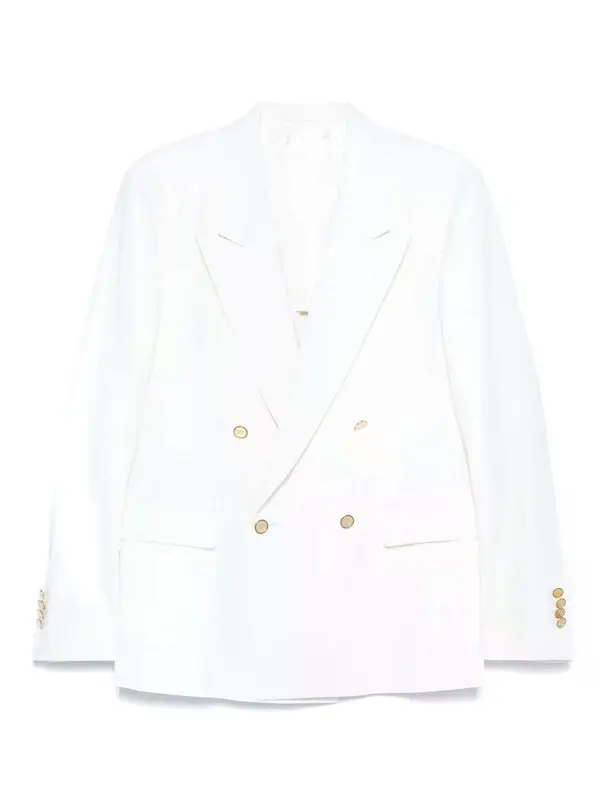LARDINI Virgin Wool-blend Double-breasted Blazer