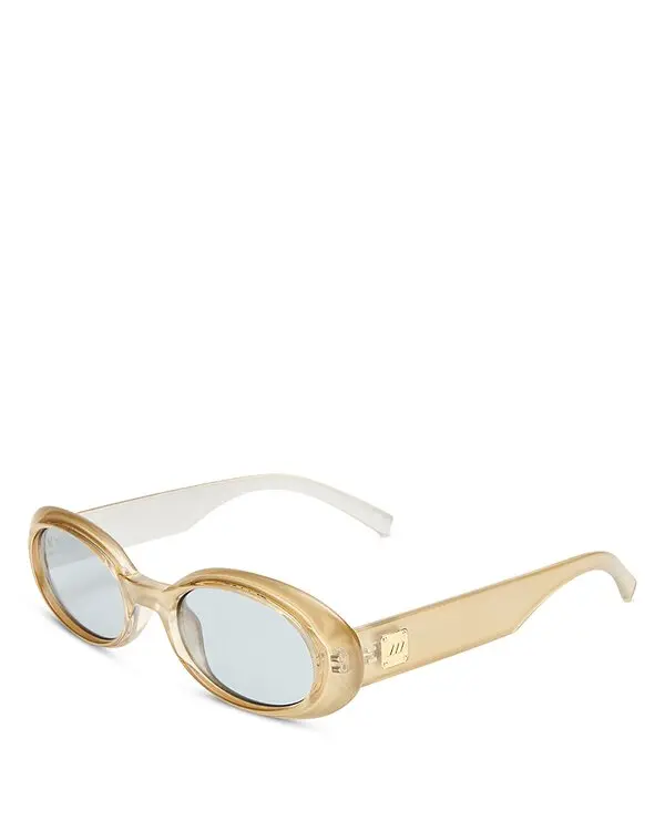 Le Specs Work It! Oval Sunglasses, 53mm - White