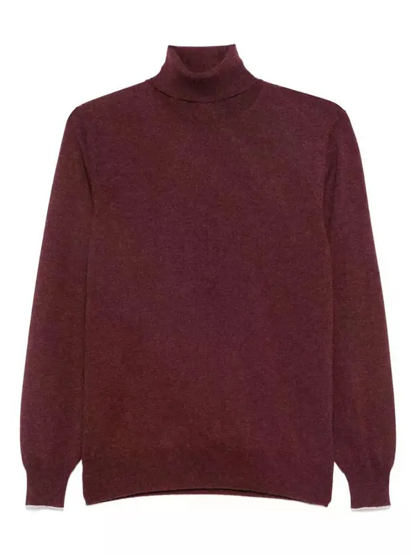 Brunello Cucinelli Cashmere High Neck Sweater - Red