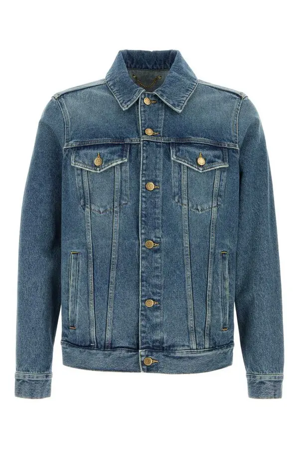 Golden Goose Denim Jacket With Chest Pockets - Blue