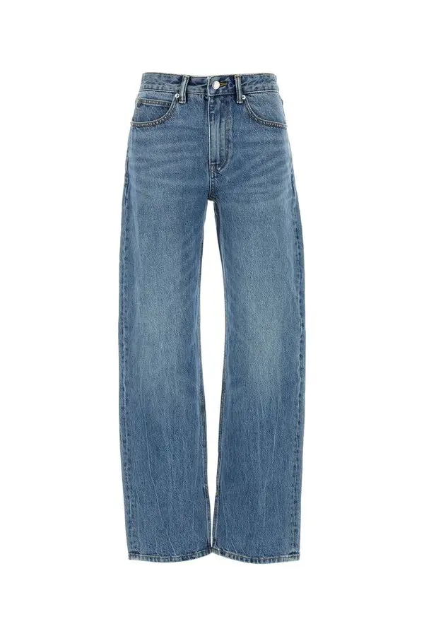 Alexander Wang Slit Hem Jean Prestyle Hotfix Mesh Undie - Vintagemediumindigo