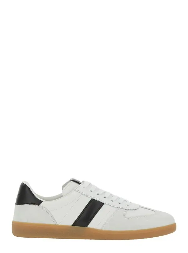 TOM FORD Low Top Sneakers With Logo - White