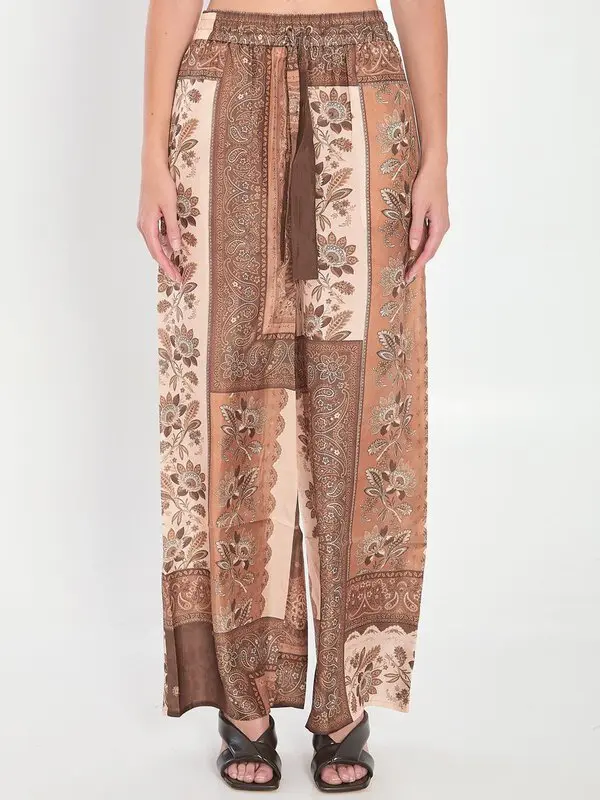 Zimmermann Lucky Relaxed Printed Pants - Brown