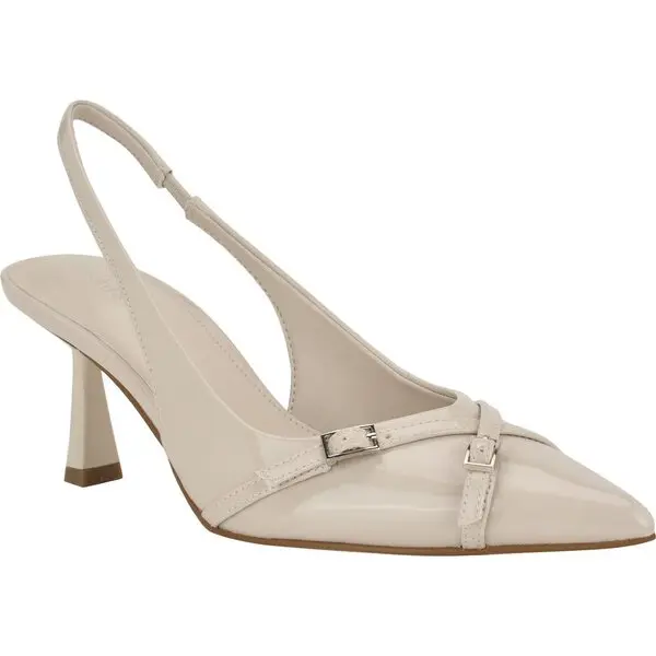Calvin Klein Pointed Toe Slingback Pumps - Ivory