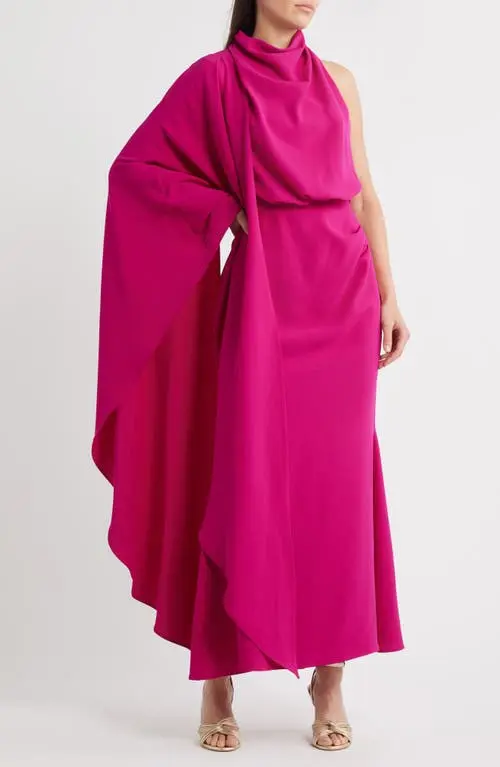Acler Flintshire One-shoulder Halter Gown