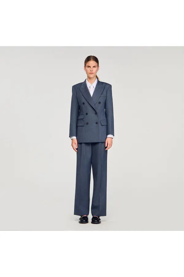 Sandro Striped Tailored Jacket