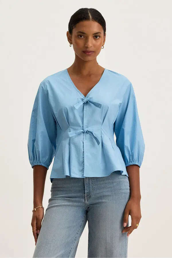 Velvet By Graham & Spencer Riri Top - Blue