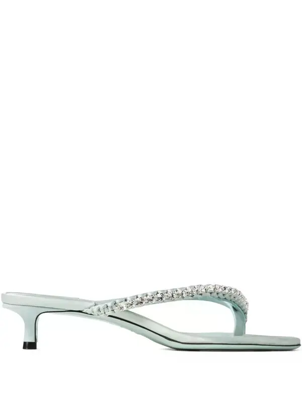 JIMMY CHOO 35mm Crystal-embellished Heeled Mules