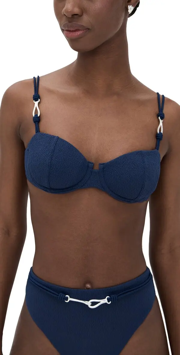 VIX PAULA HERMANNY Firenze Alba Nissi Bikini Top - Blue