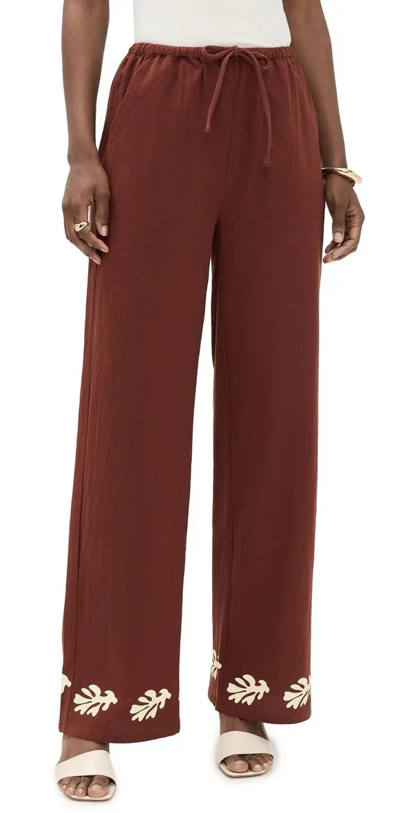 SEVEN WONDERS Amalia Pants - Chocolate/sand