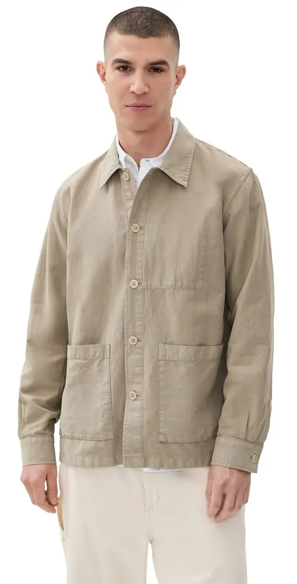 Norse Projects Julian Cotton Linen Overshirt - Clay