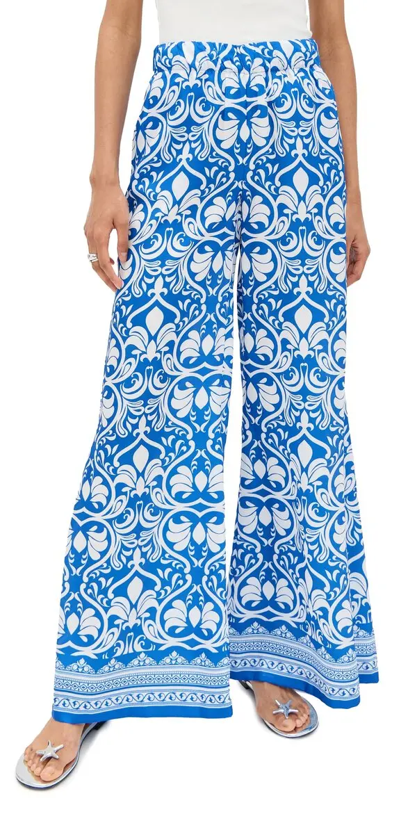 Alice + Olivia Keegan Wide Leg Pants - Soiree True Blue