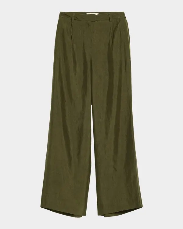 JASON WU Crinkled Satin Straight-leg Trousers