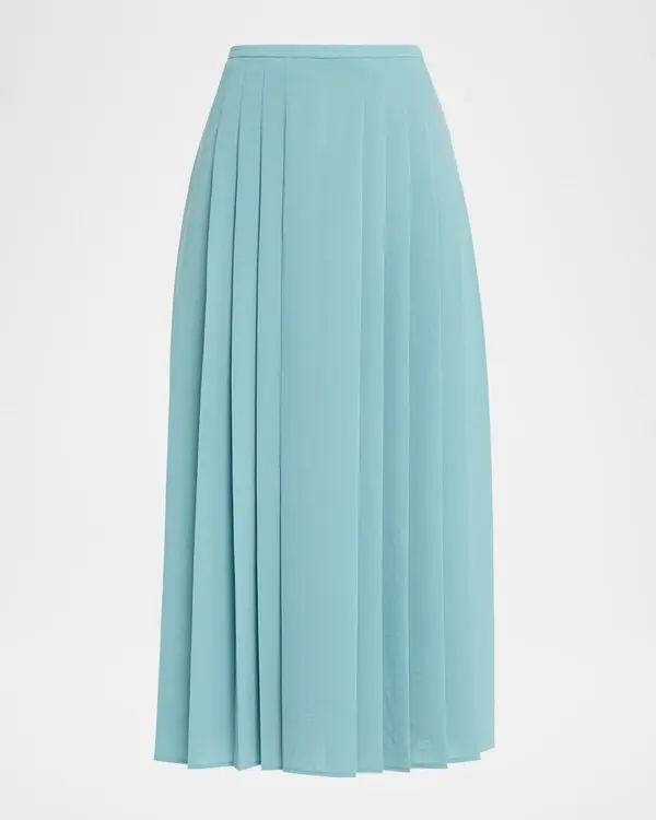 JOSEPH Crete Pleated Midi Skirt