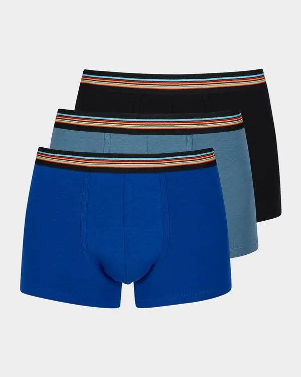 Paul Smith Signature Trim Waistband Multicolor 3-pack Boxer Briefs - 1a_mixed Plate 1