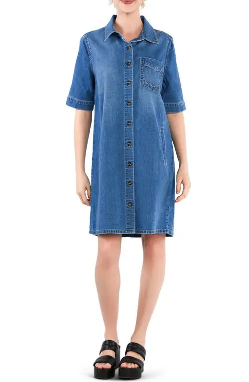 HINT OF BLU Denim Shirtdress