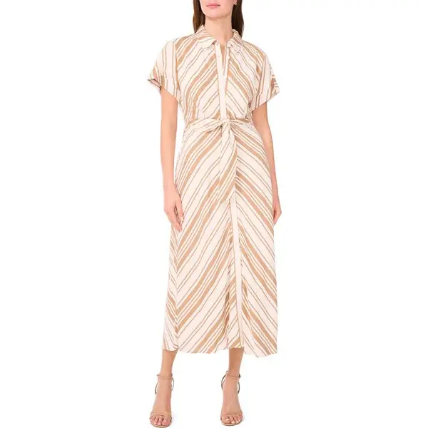Halogen Tie Front Dolman Sleeve Maxi Dress