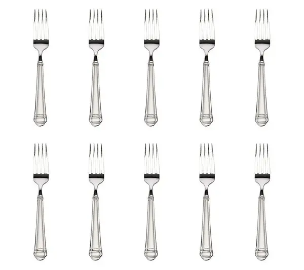 GODINGER Set Of 10 Crete Sandblast 18/0 Ss Sala D Forks