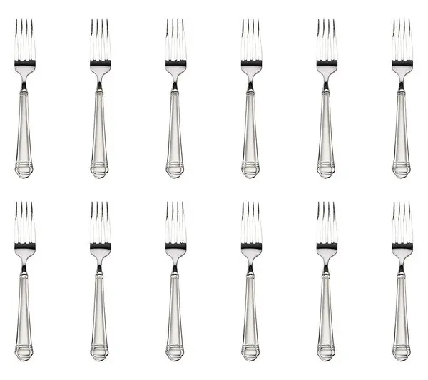 GODINGER Set Of 12 Crete Sandblast 18/0 Ss Sala D Forks