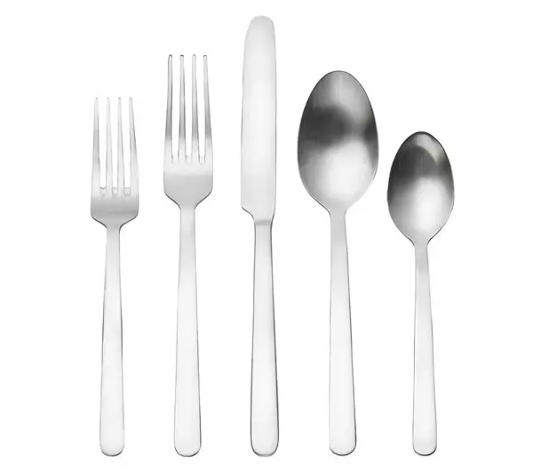 GODINGER 20pc 4-service Lola Matte 18/0 Ss Flat Ware Set