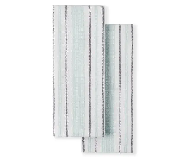 MARTHA STEWART Stripe Dual Purpose Kitchen Towe L 2-pack Set