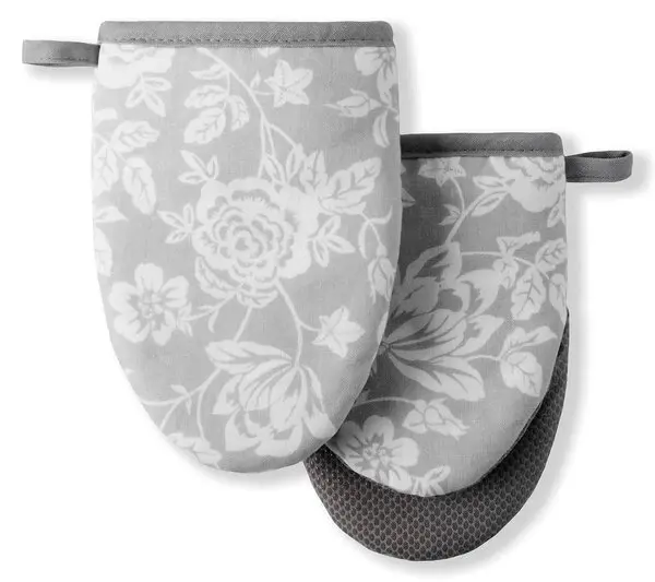 MARTHA STEWART Floral Vine Mini Oven Mitt 2-pac K Set