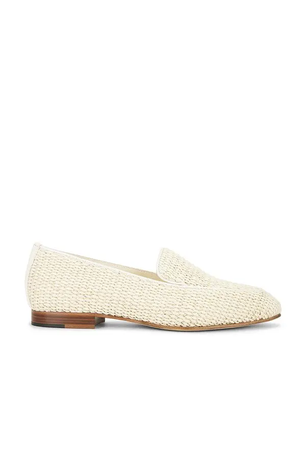 Manolo Blahnik Pitakara Loafer - Light Khaki & Light Cream