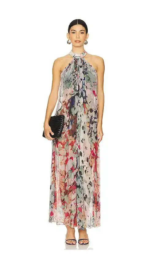 Falguni Shane Peacock X Mock Neck Long Dress In Romantica - 16% Off |  Editorialist