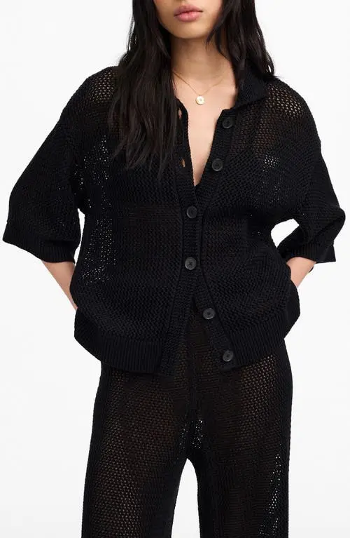 Madewell Open Stitch Button-front Cardigan