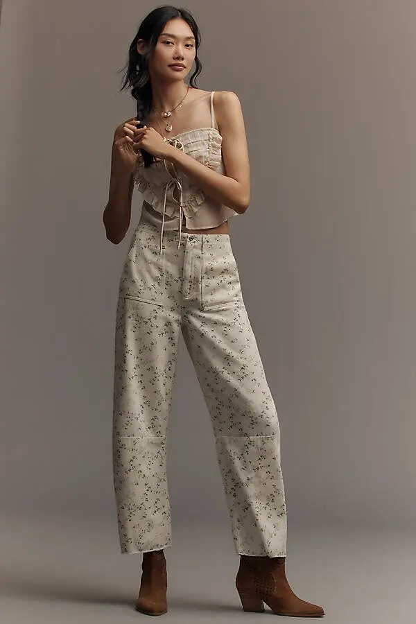LE JEAN Utility High-rise Soft Barrel Jeans