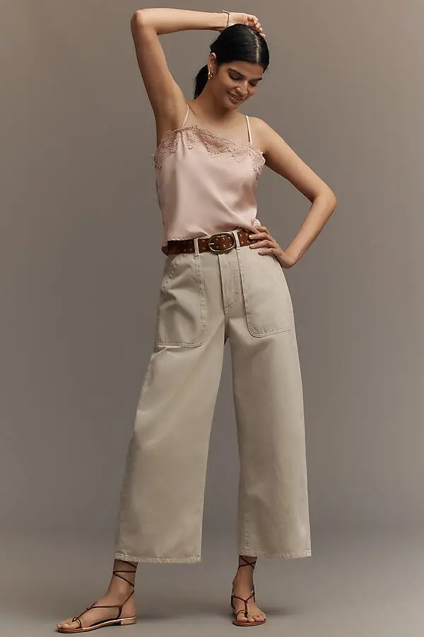Citizens Of Humanity Ayla Cargo Crop Pants - Pale Stone