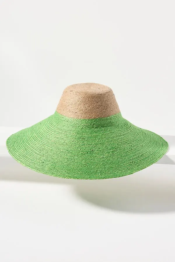BRUNNA.CO Riri Duo Bucket Hat - Natural/kelly Green