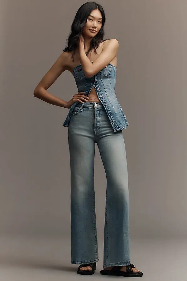 MOTHER The Tomcat Roller High-rise Wide-leg Jeans
