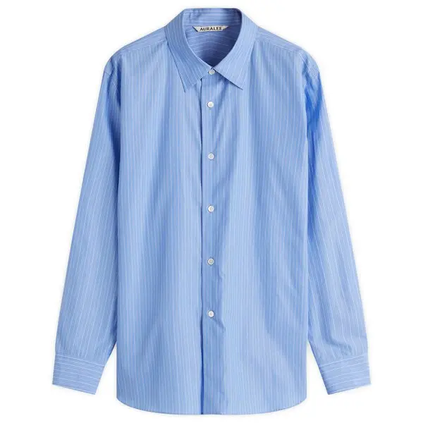 Auralee Suvin High Count Cloth Stripe Shirt