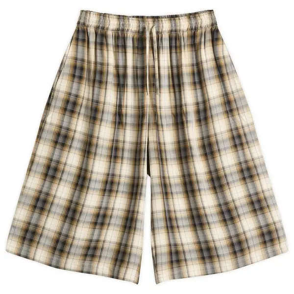 Acne Studios Check Pattern Shorts - Beige/black