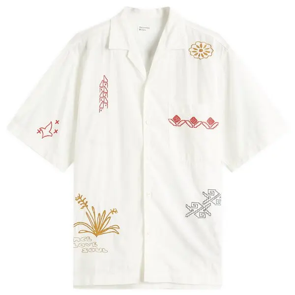 Universal Works Embroidered Minari Vacation Shirt - Ecru