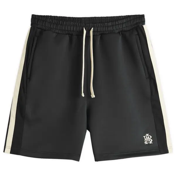 ABOUT:BLANK Monogram Track Shorts - Black/ecru